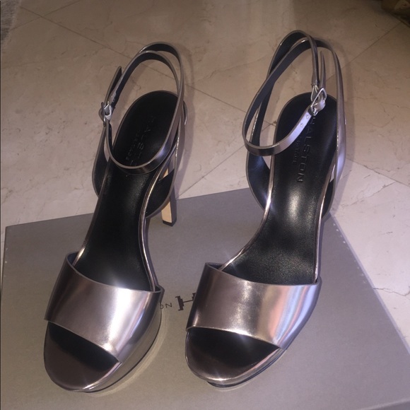 Halston Heritage | Shoes | Halston Heritage Leather Platform Sandals ...